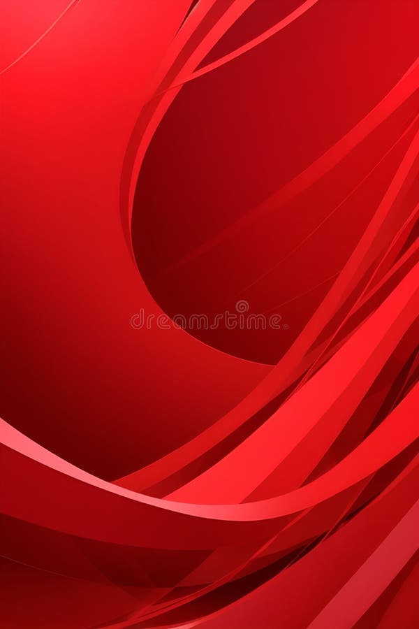 Red Waves Abstract Background, Vertical Composition Stock Illustration ...