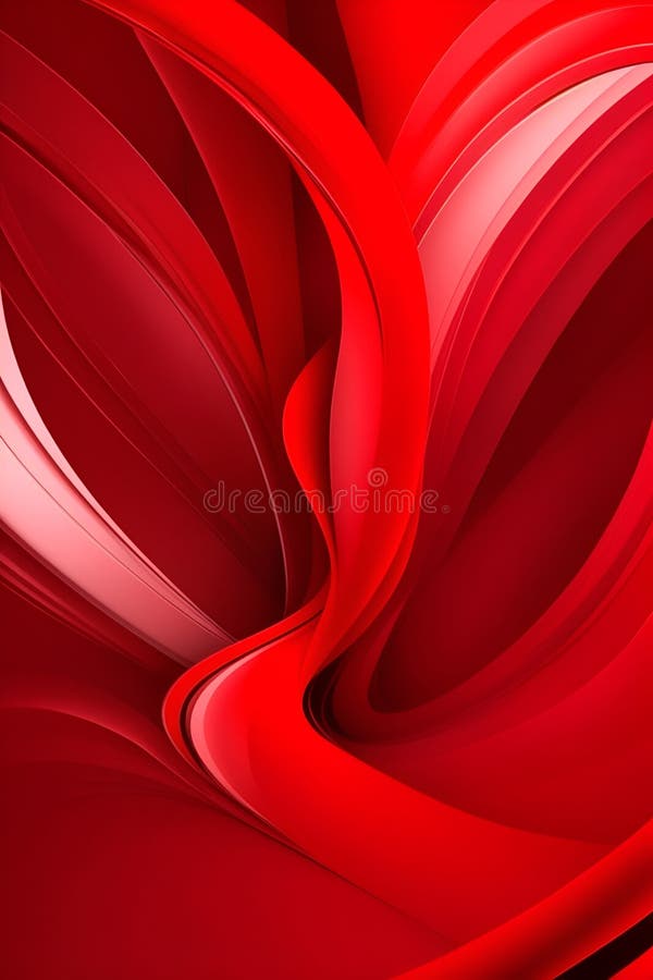 Red Waves Abstract Background, Vertical Composition Stock Illustration ...