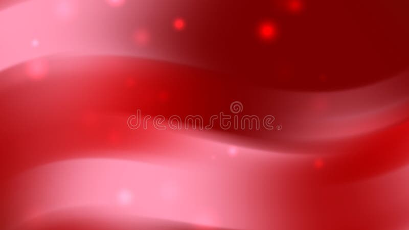 Red Waves Glow Softly with Scattered Light Points Stock Illustration ...