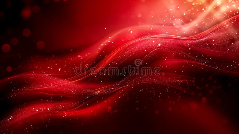 Red Waves Shimmer and Dance in an Abstract Display Stock Illustration ...