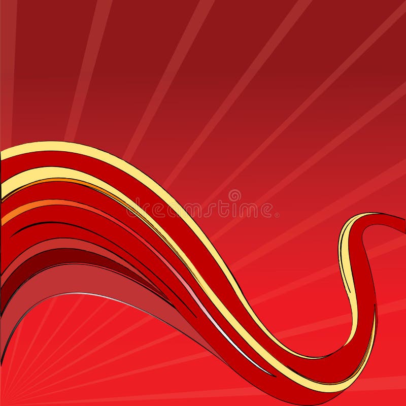 Red waves vector stock vector. Illustration of color - 11449427