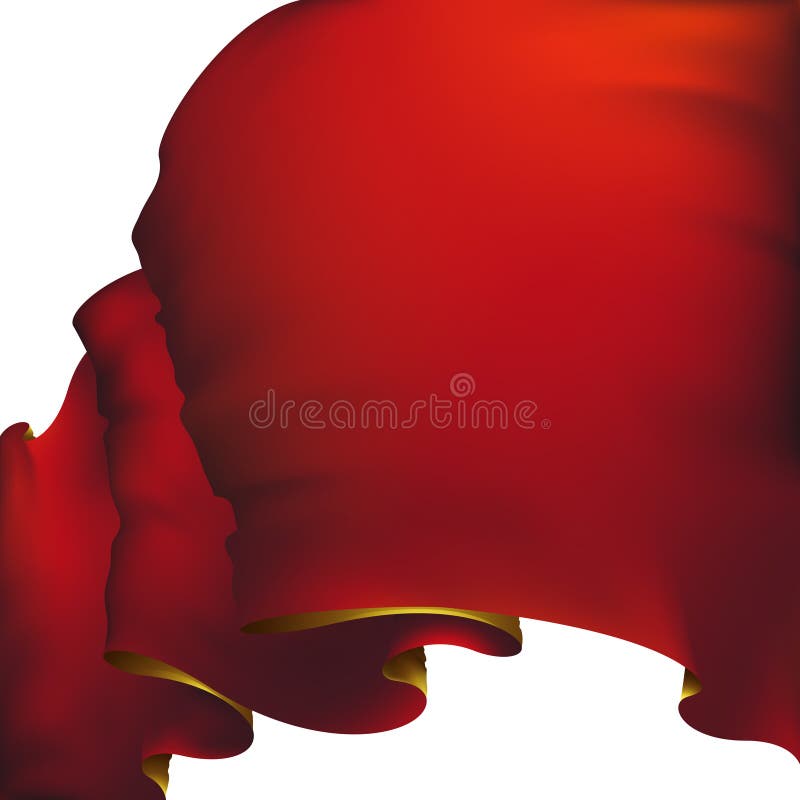 Red waving banner stock illustration. Illustration of blank - 46209069