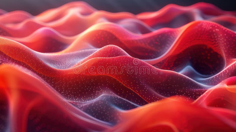 Red Waving Net Grid Texture on Black Background - Abstract Banner ...