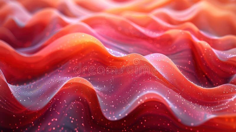 Red Waving Net Grid Texture on Black Background - Abstract Illustration ...