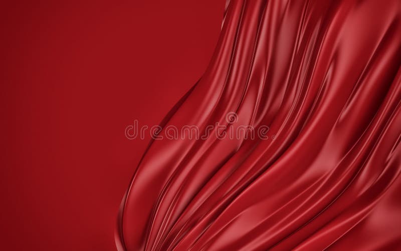 Red Wavy Background Color Splash, Elegant Classy Design. 3d Render ...