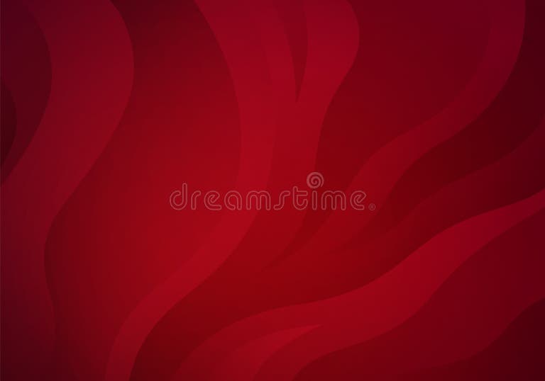 Red Wavy Flow Background. Vector Dynamic Bg with Ruby Gradient Stock ...