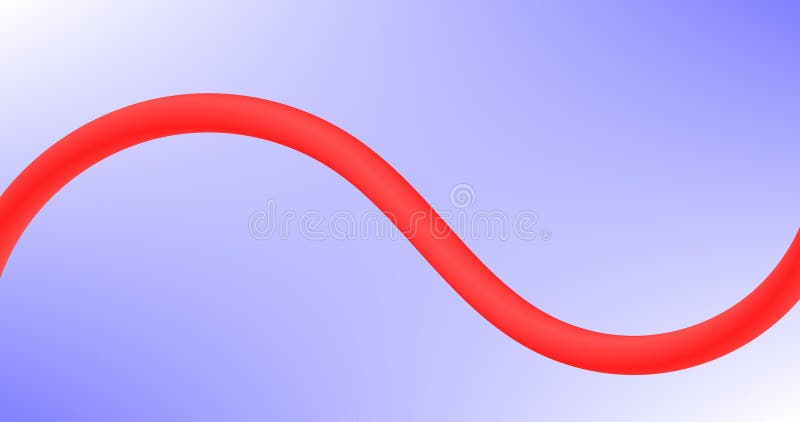 Abstract Red Wavy Line on a Blue Background. Vector Illustration Stock ...