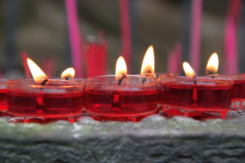 Red Wax Candles stock image. Image of infinite, dark - 31206687