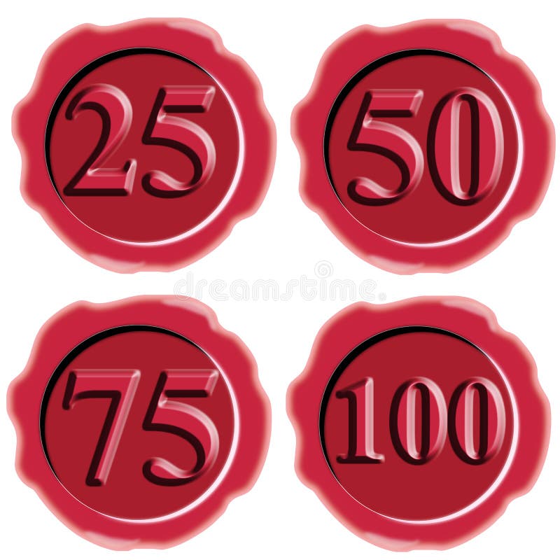 Red Wax Seal Numbers Stock Illustrations – 12 Red Wax Seal Numbers ...