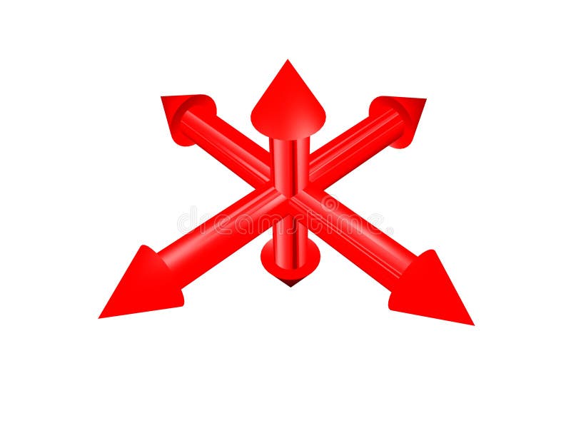 Red way arrows stock illustration. Illustration of solve - 11604543