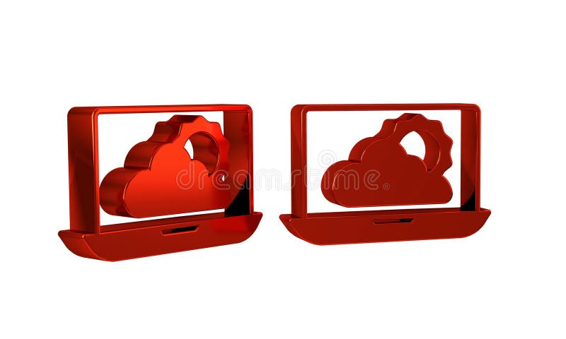 Red Weather Forecast Icon Isolated on Transparent Background. Stock ...