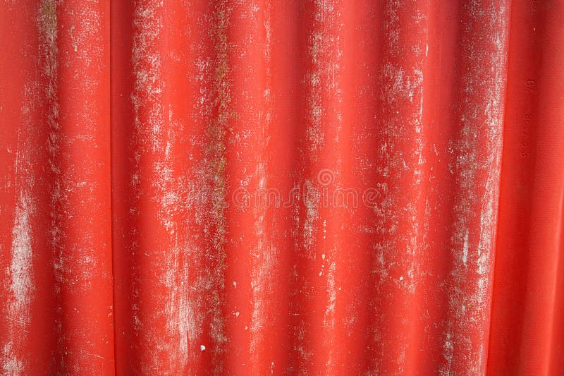 Red Weathered Corrugated Metal Sheet Texture Stock Image - Image of ...