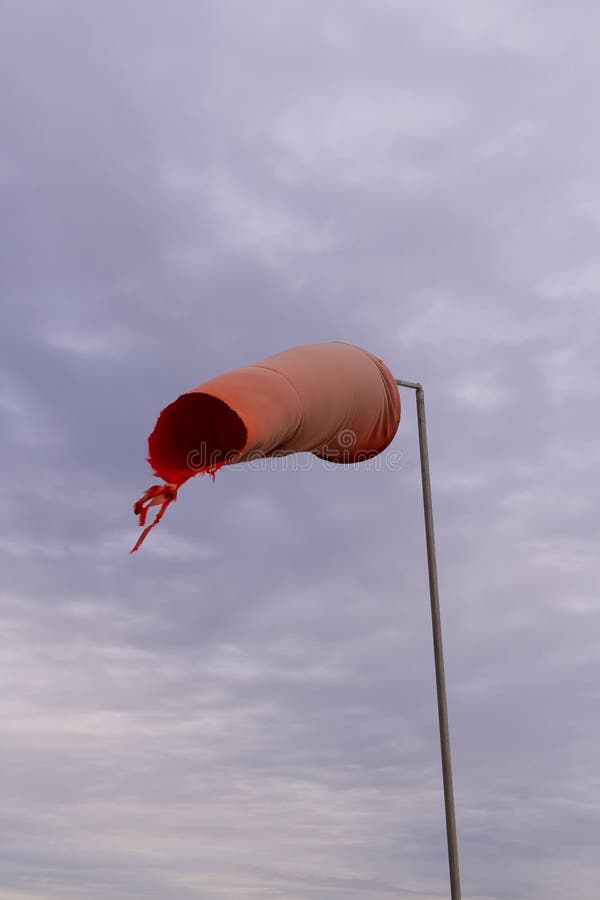 Red weathered windsock stock photo. Image of tube, speed - 37398666