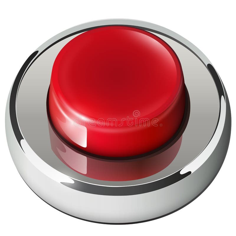 Big red button stock vector. Illustration of chrome, site - 37742736