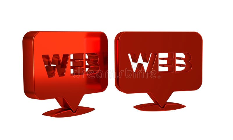 Red Web and Graphic Design Icon Isolated on Transparent Background ...