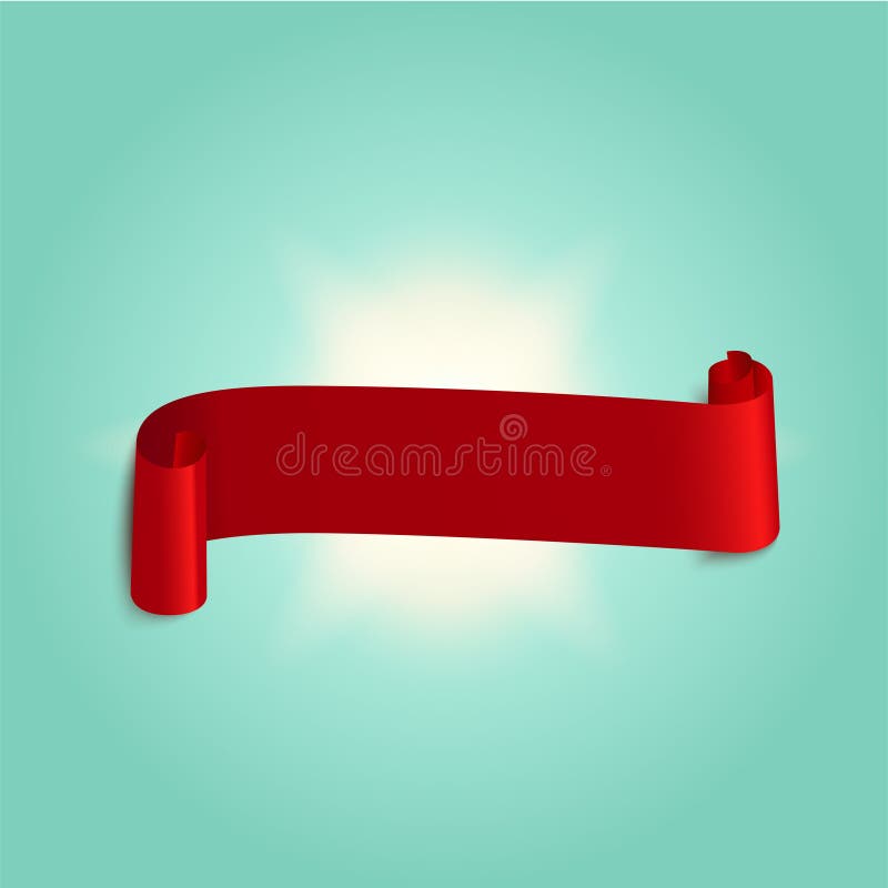 Red Web Ribbon Banner. Vector Illustration for Design Stock Vector ...