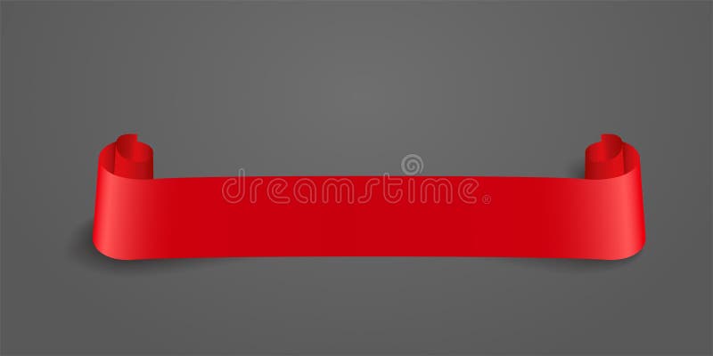 Red Web Ribbon Banner. Vector Illustration for Design Stock Vector ...