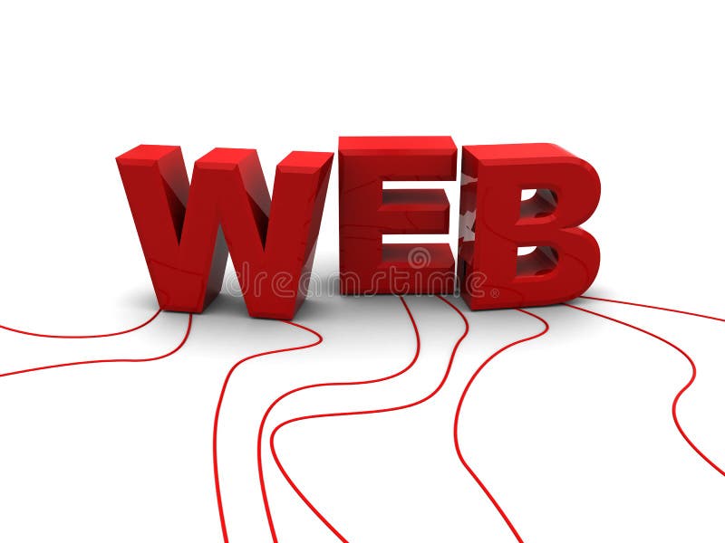 Red web sign stock illustration. Illustration of text - 9571576