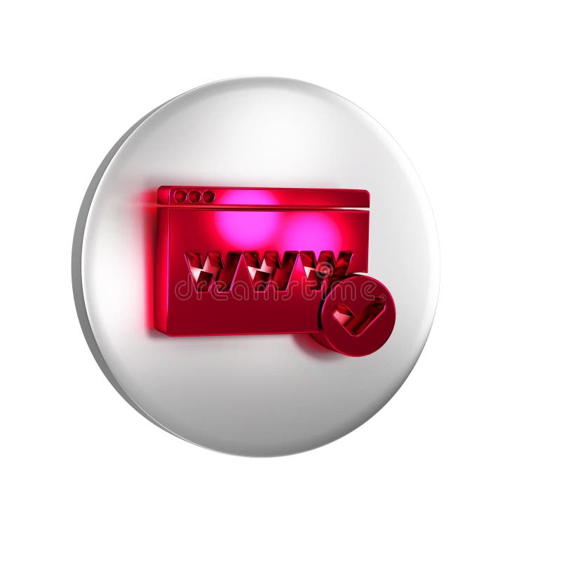Red Website Template Icon Isolated on Transparent Background. Internet ...