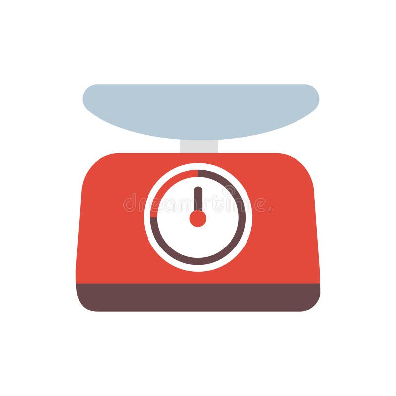 Red Weight Scale Doodle Vector Stock Vector - Illustration of machine ...