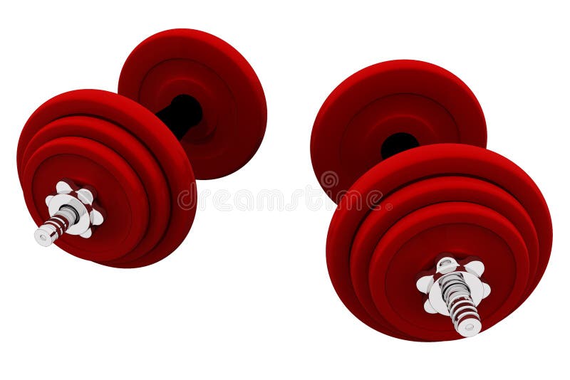 Red weightlifting weights stock illustration. Illustration of single ...