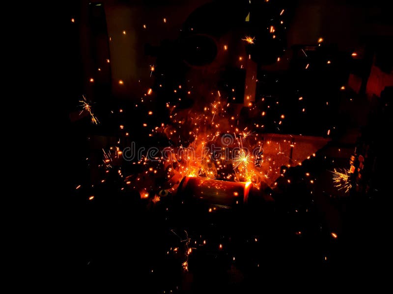 Welding fireworks stock image. Image of fireworks, flame - 136772377