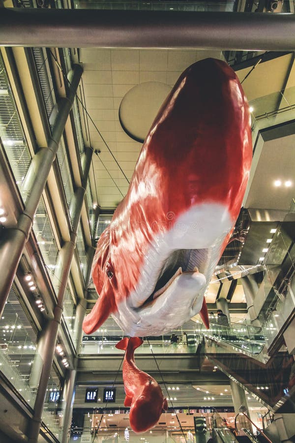 Red Whale Sculpture Display HEP Five, Osaka 10 April 2012 Editorial ...