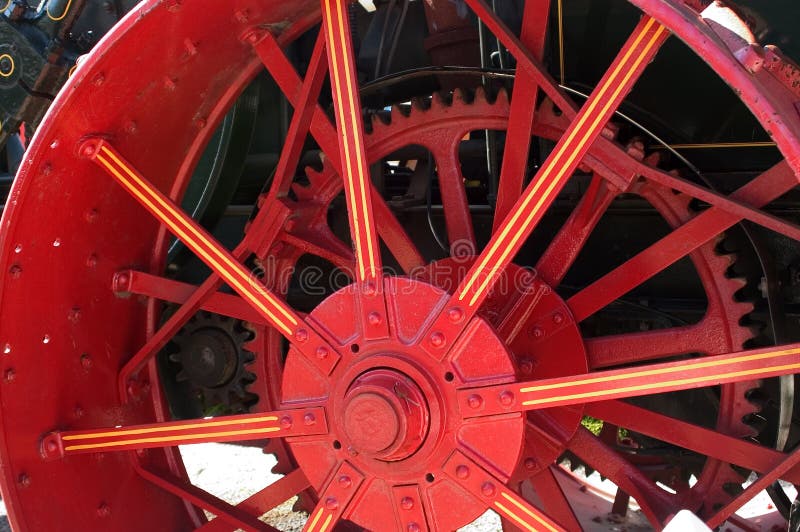 Red wheel stock photo. Image of agriculture, spokes, antique - 8836