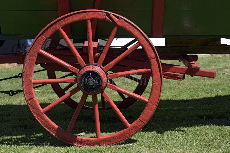 Red wheel of ancient wagon stock photo. Image of decorative - 78171958