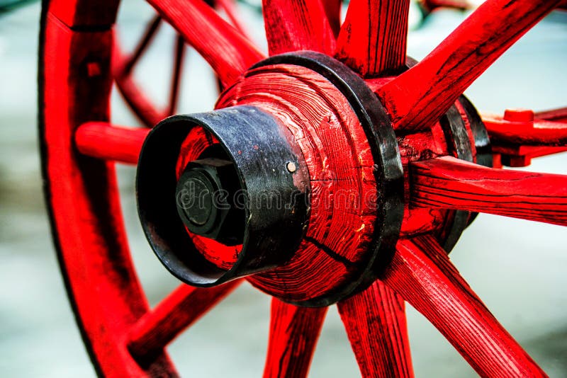 Red Wheel stock image. Image of ancient, culture, hubcap - 100488841