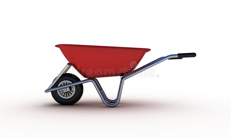 Red wheelbarrow stock illustration. Illustration of carry - 30259406