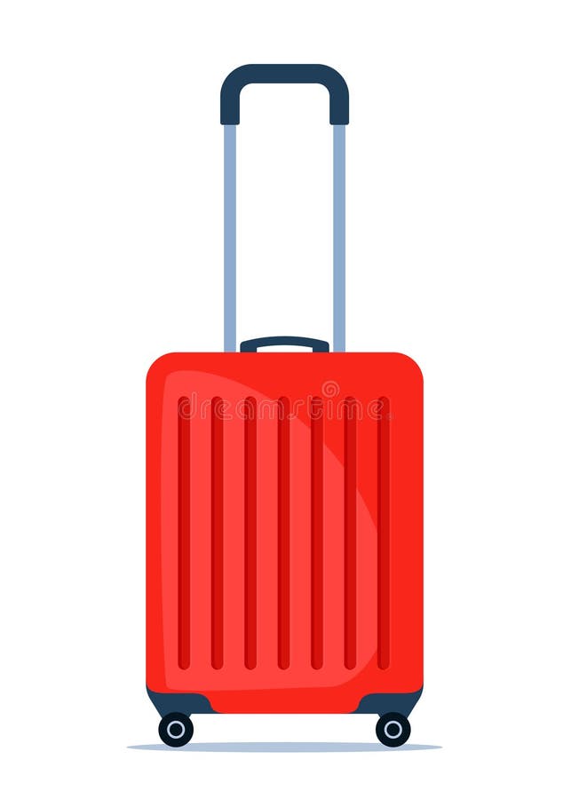 Wheeled Travel Luggage Pop Art Vector Illustration Stock Vector ...