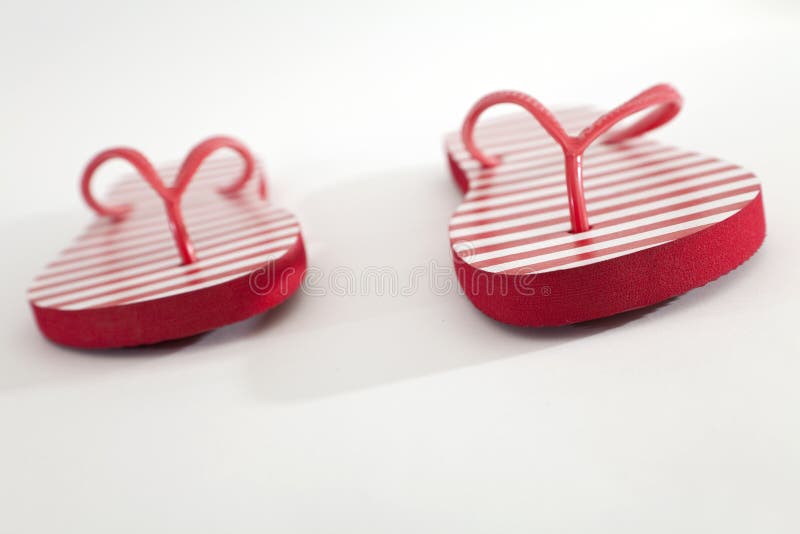 Red and White stock image. Image of object, flipflop - 18970301