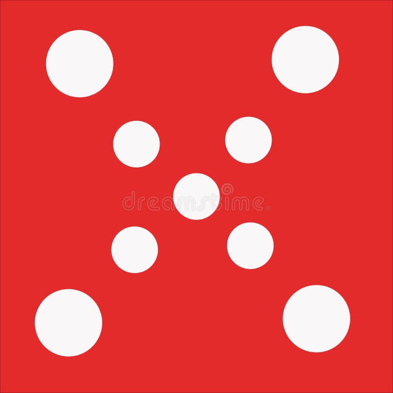Red and White Abstract Background with Circle Blocks Stock Illustration ...
