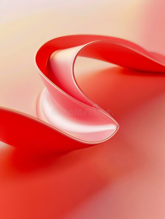 A Red and White Abstract Background with a Curved Shape Stock Image ...