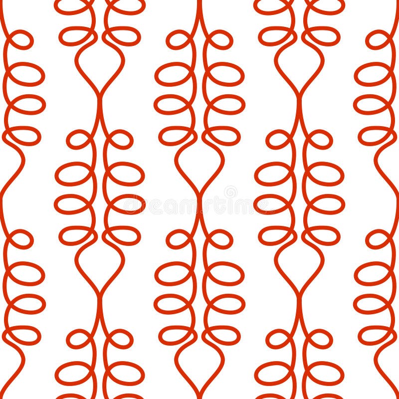 Red White Abstract Plant Swirl Seamless Pattern Creative Background ...