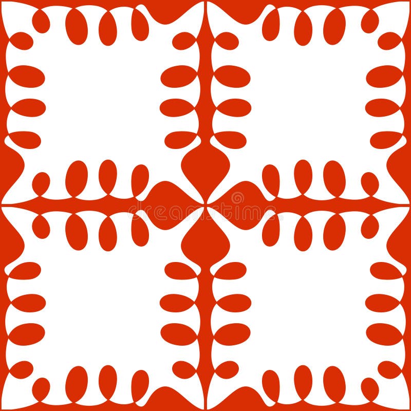 Red White Abstract Plant Swirl Seamless Pattern Creative Design Stock ...