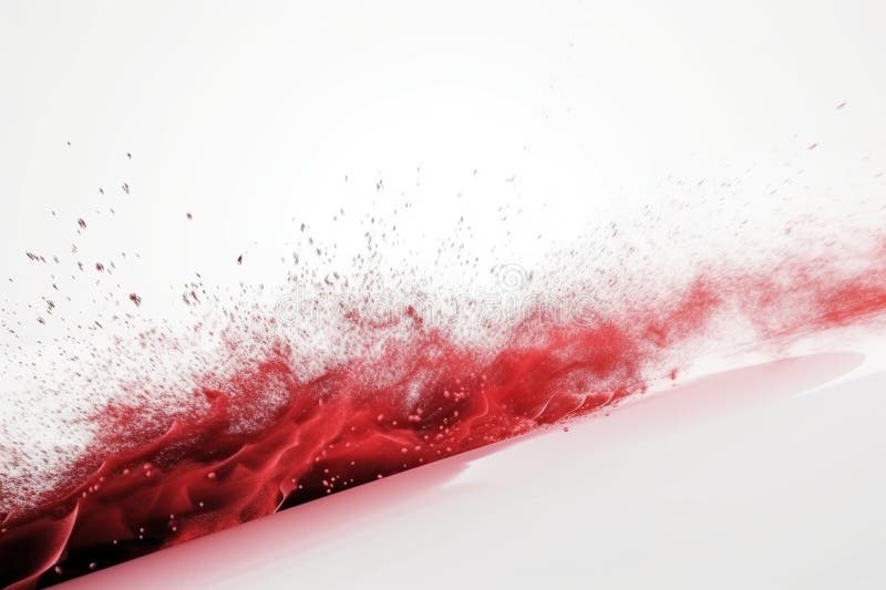 Red White Abstract Wave Acrylic Cream Texture Streamlined Shape Made ...