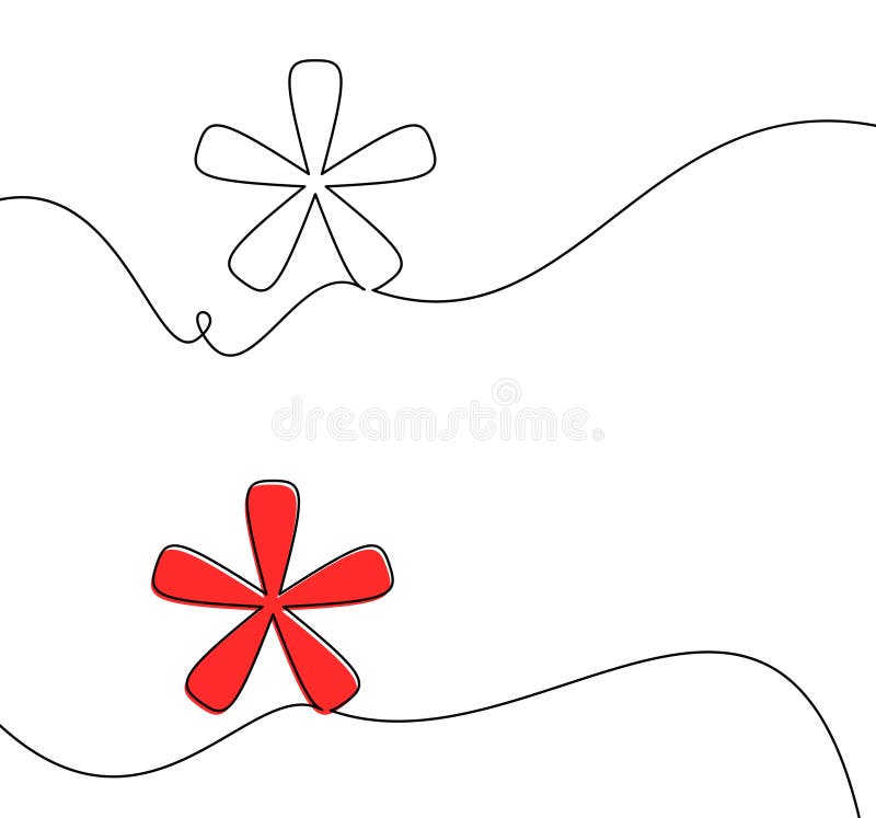 Red and White Asterisk Shapes with Flowing Lines Stock Vector ...