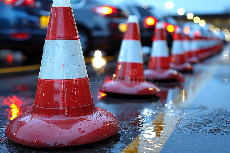 Red and White Barrier Tape Indicating No Entry, Signifying Danger in ...