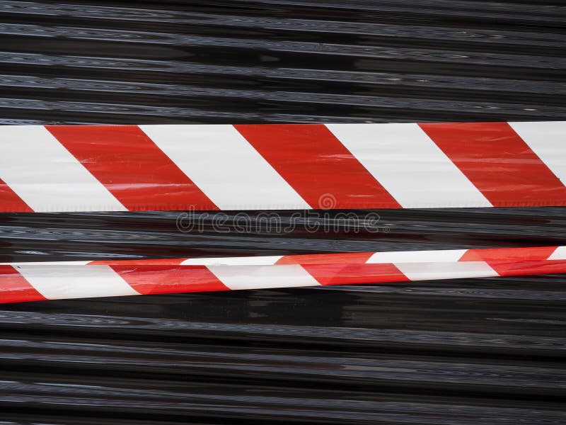 Red white barricade tape stock photo. Image of sign - 103005202