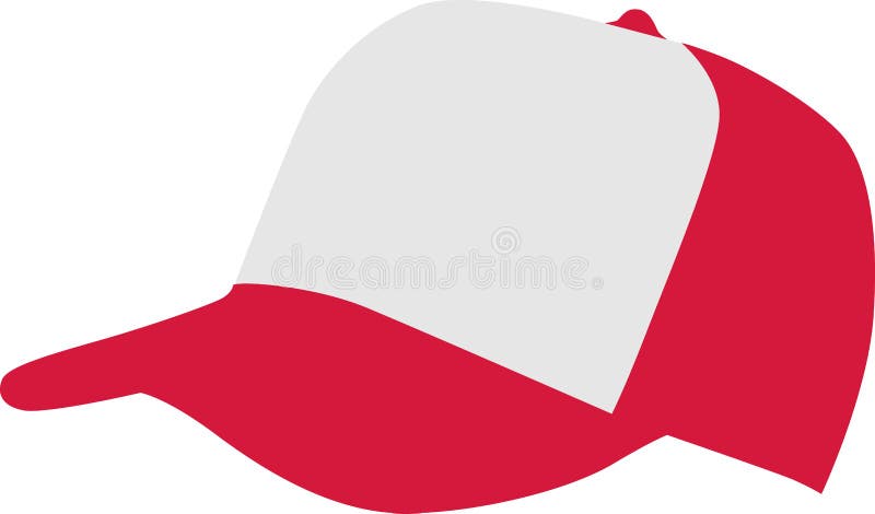 Red white baseball cap stock vector. Illustration of wear - 107147797