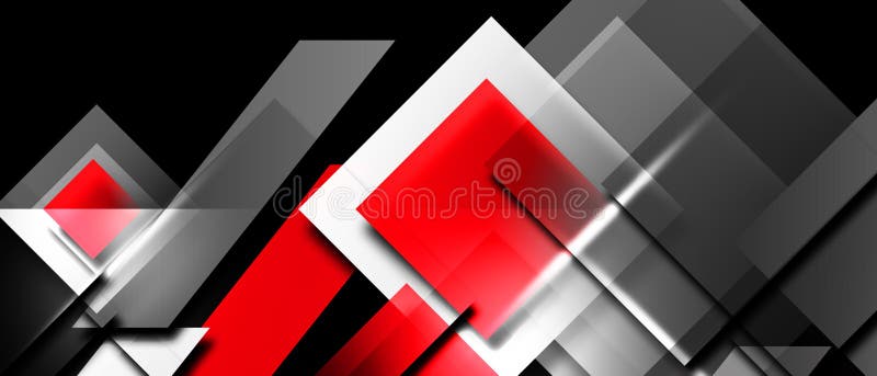 Red White Black Abstract Geometric Background Stock Illustration ...