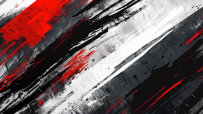 Red, White, and Black Abstract Grunge Background Texture with Brush ...