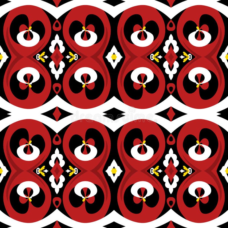 Red White and Black Abstract Pattern Stock Vector - Illustration of ...