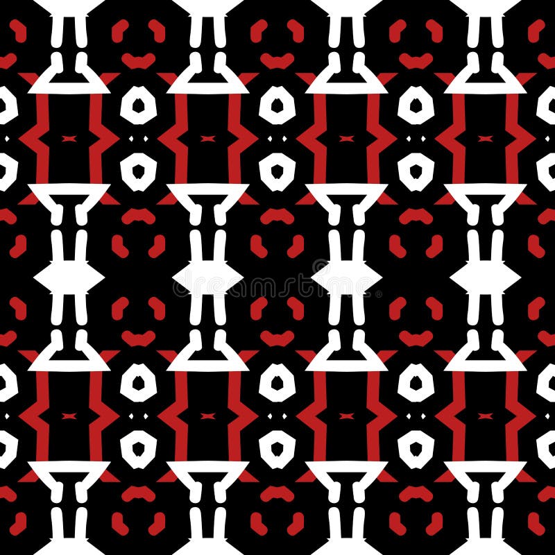 Red White and Black Abstract Pattern Stock Vector - Illustration of ...