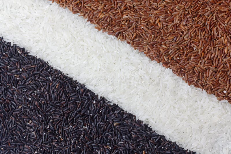 Red, White and Black Rice Background. Stock Photo - Image of texture ...