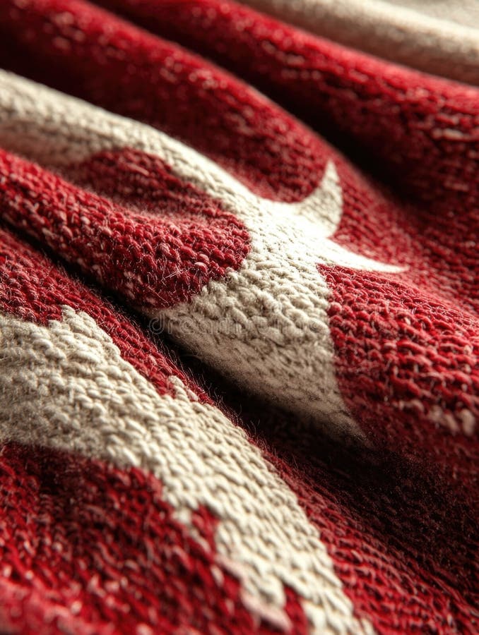 Red and White Blanket Close Up Stock Image - Image of cover, stripe ...