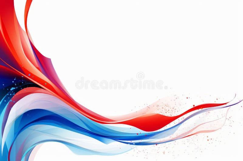 A Red and Blue Abstract Background with a Wavy Shape Stock Illustration ...