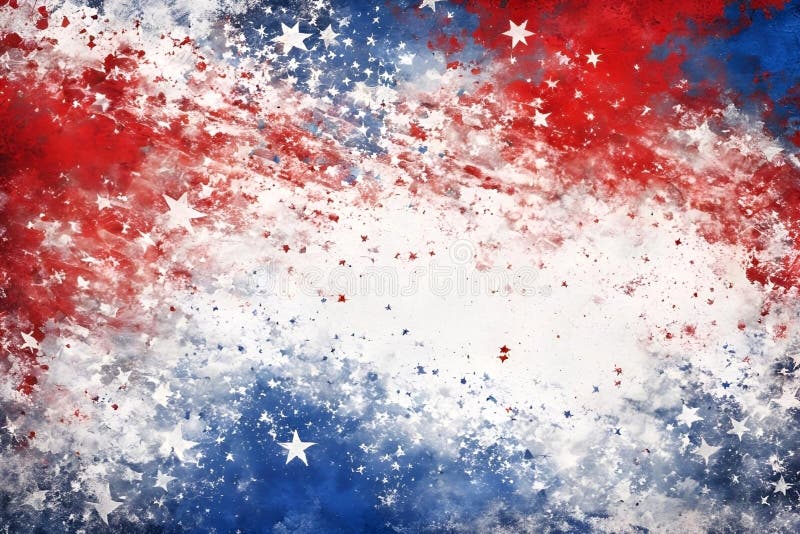 Abstract Art Design Flag Background with Red White, Blue Colors. Stock ...